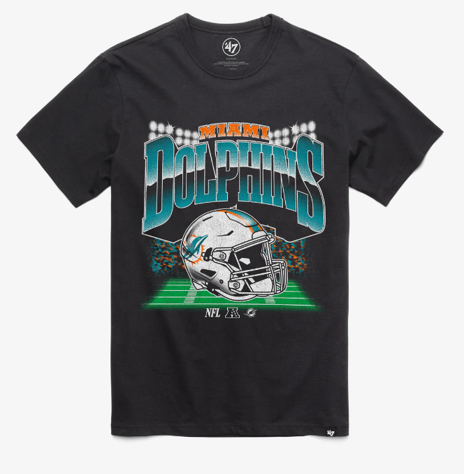 Miami Dolphins '47 Brand Black Blindside Franklin T Shirt - Men's — Pro ...