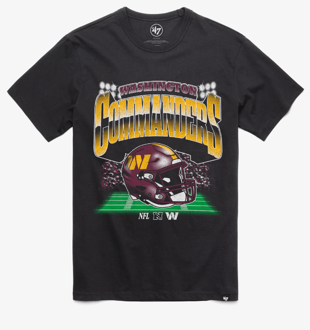 Washington Commanders '47 Brand Black Blindside Franklin T Shirt - Men ...