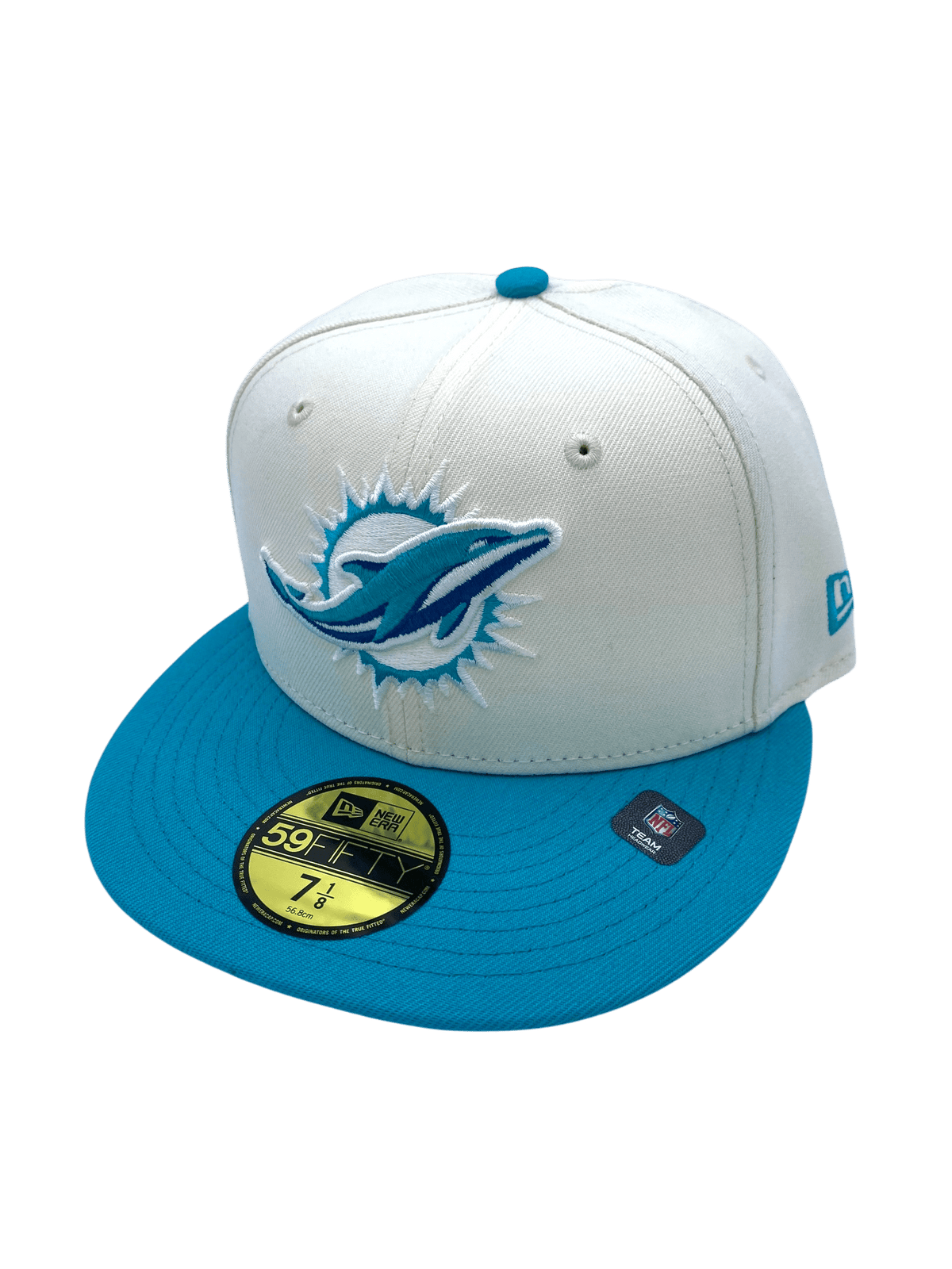 Adult Miami Dolphins New Era X Pro Image Chrome 59fifty Fitted Hat M