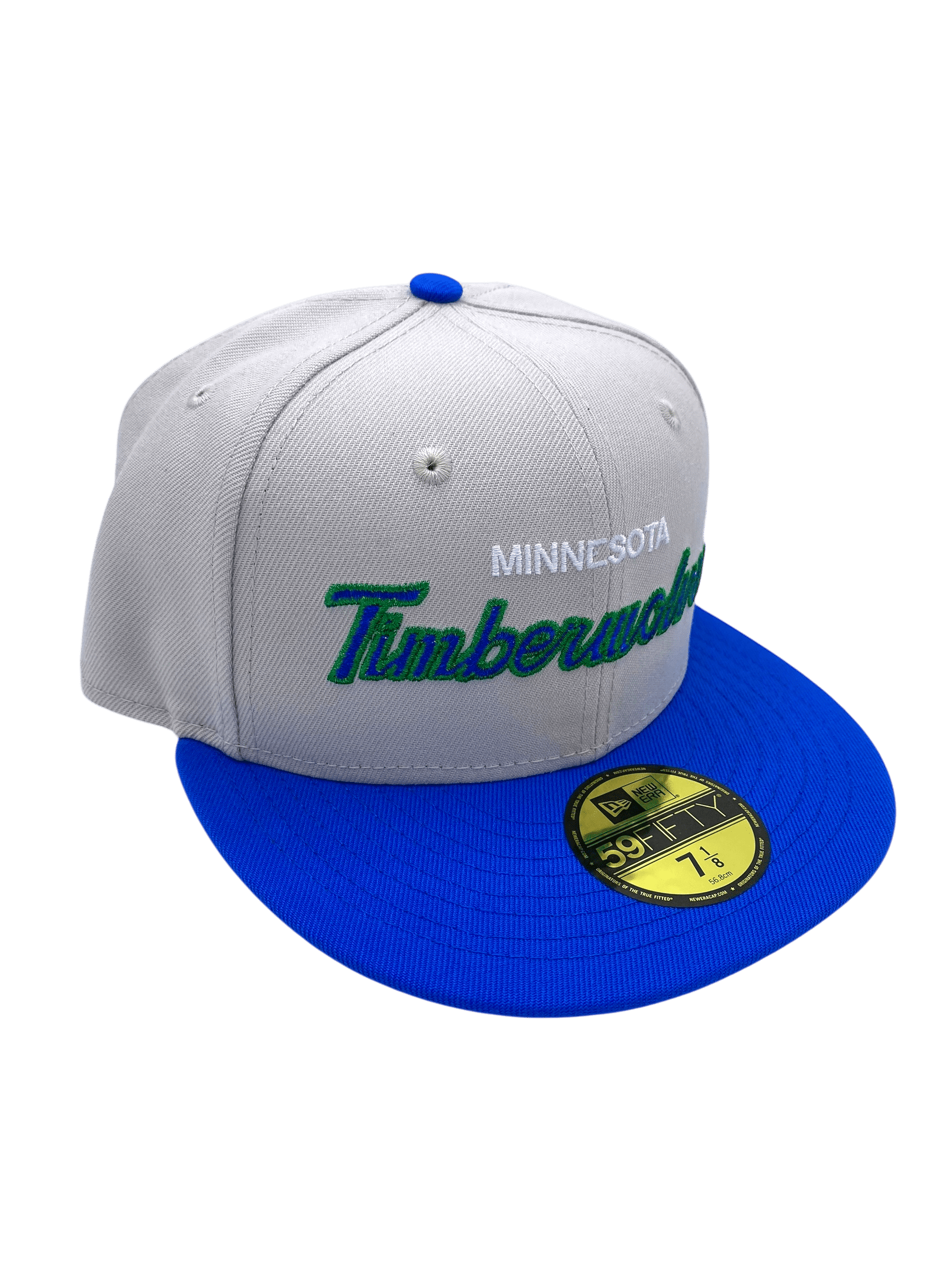 Adult Minnesota Timberwolves New Era Gray Custom Script 59FIFTY Fitted ...