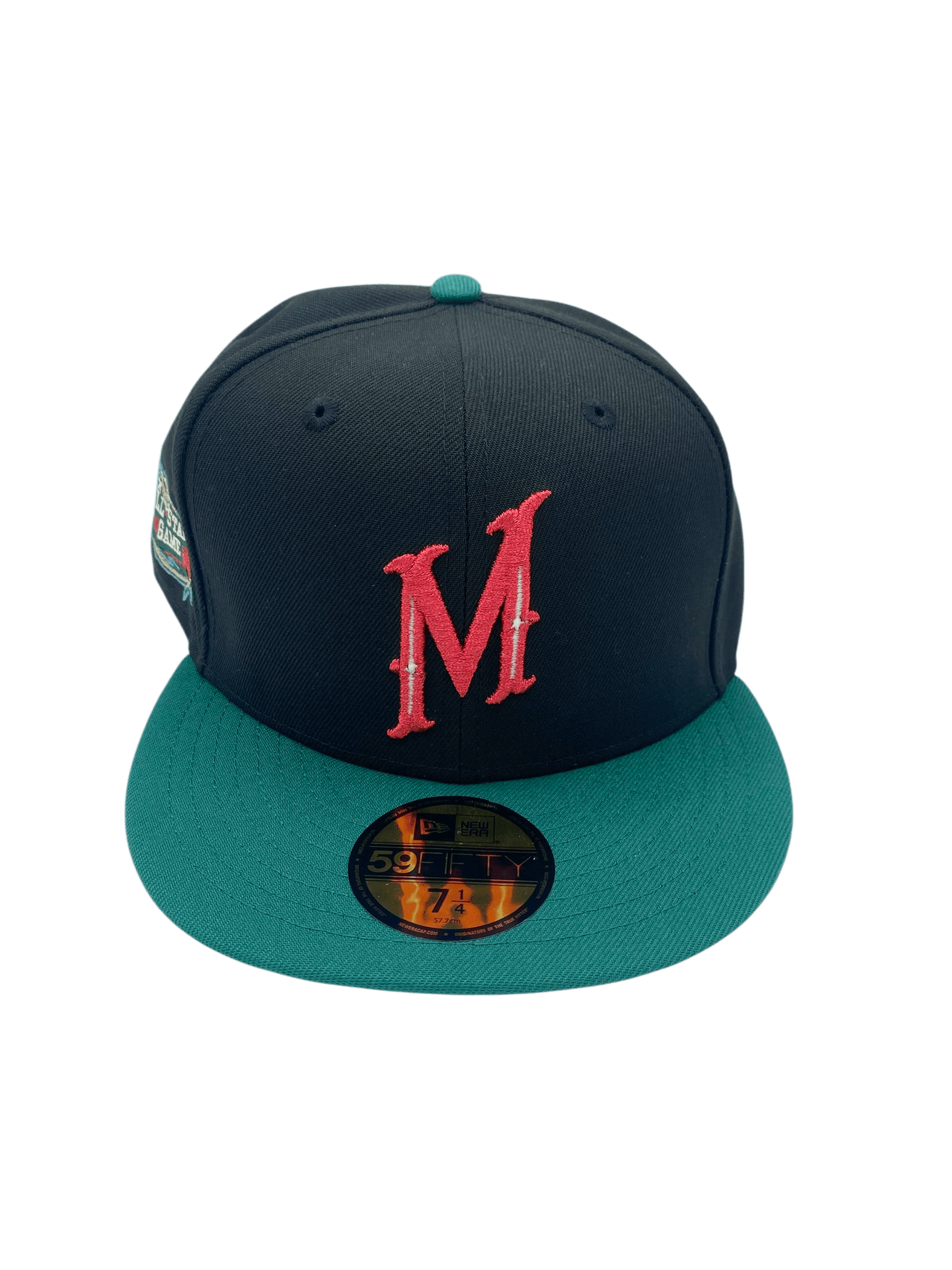 Adult Minnesota Wild New Era Black Custom Side Patch 59FIFTY Fitted Ha ...