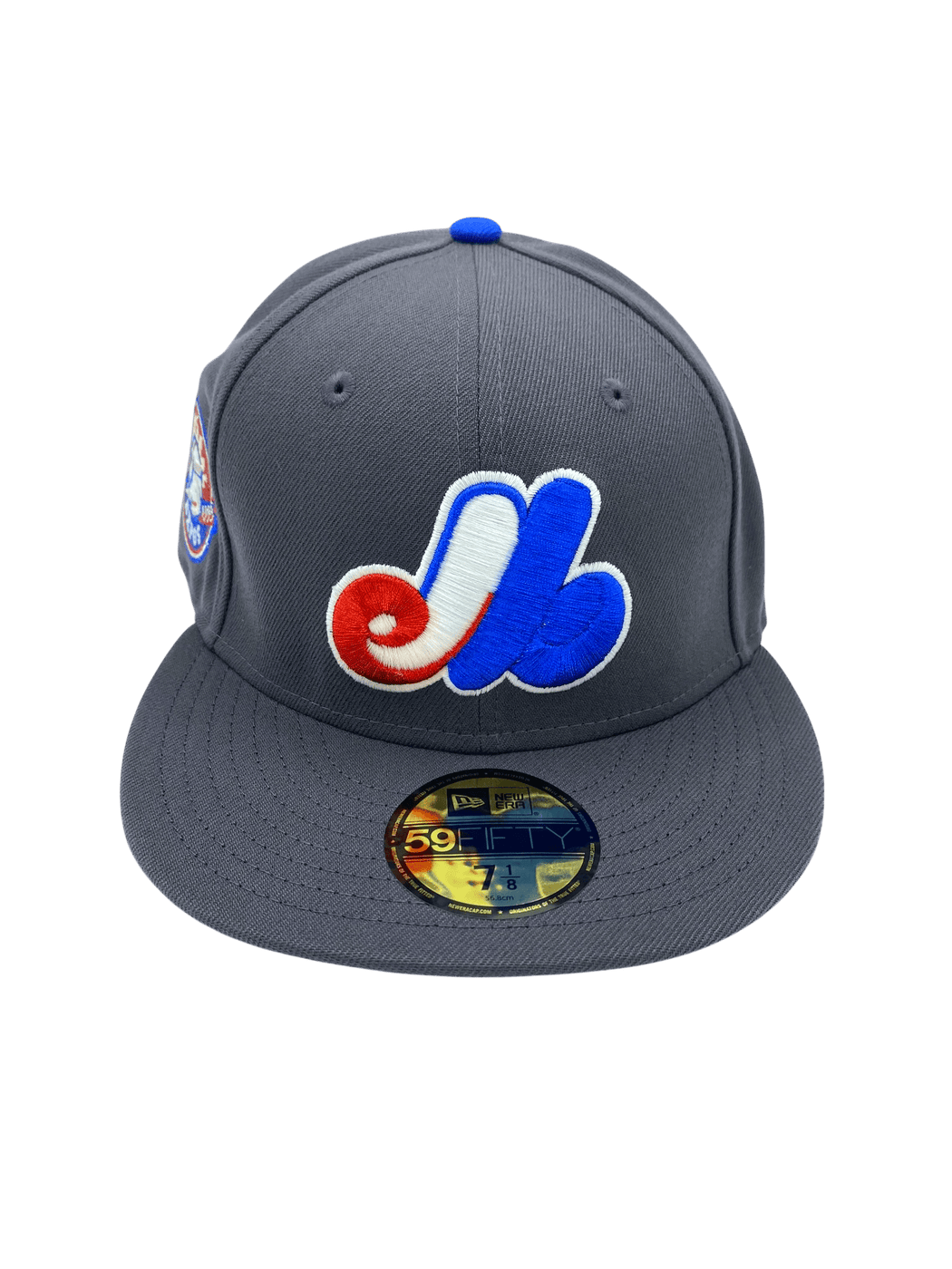 Adult Montreal Expos New Era Gray Custom Side Patch 59FIFTY Fitted Hat ...