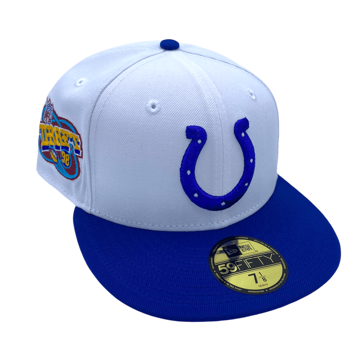 Adult Indianapolis Colts New Era Chrome/Blue Custom Side Patch 59FIFTY ...