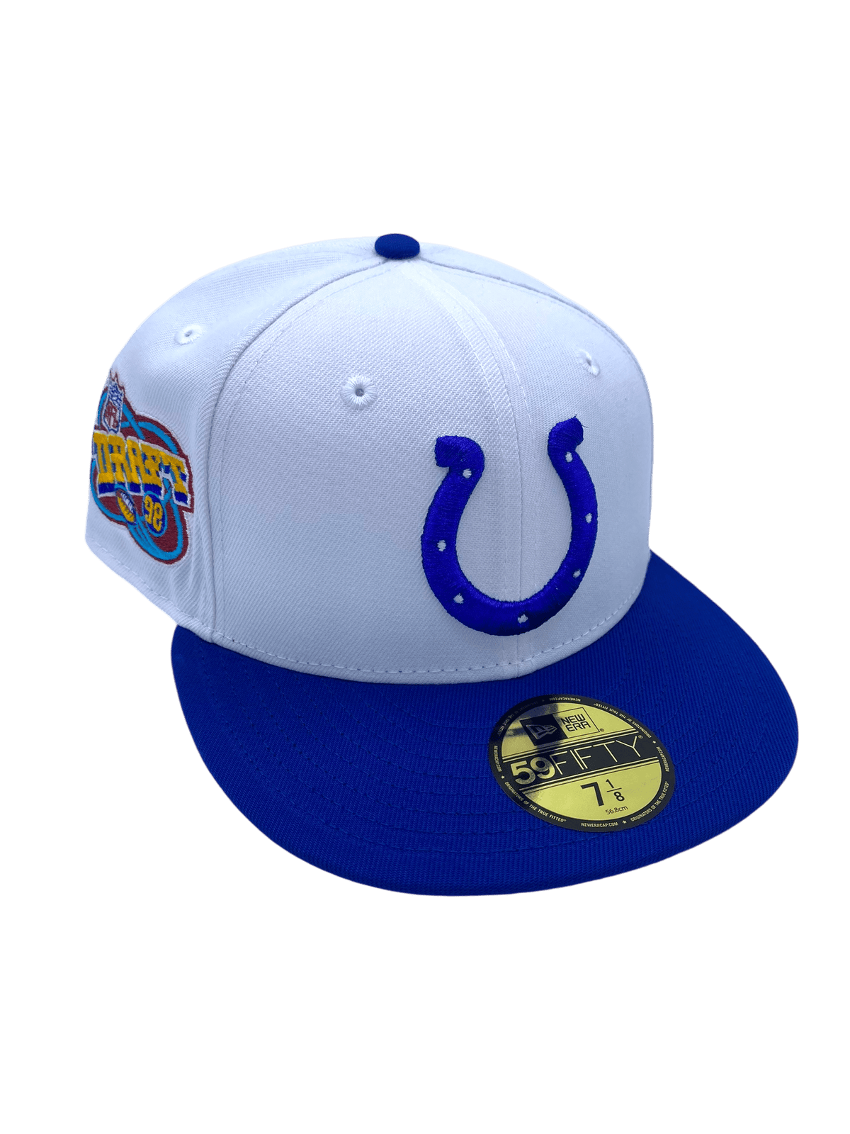 Indianapolis Colts New Era Chrome/Blue Custom Side Patch 59FIFTY Fitte — Pro Image America
