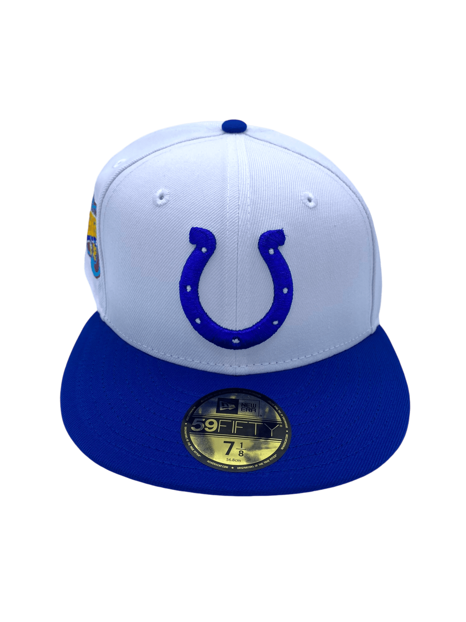 Indianapolis Colts New Era Chrome/Blue Custom Side Patch 59FIFTY Fitte — Pro Image America