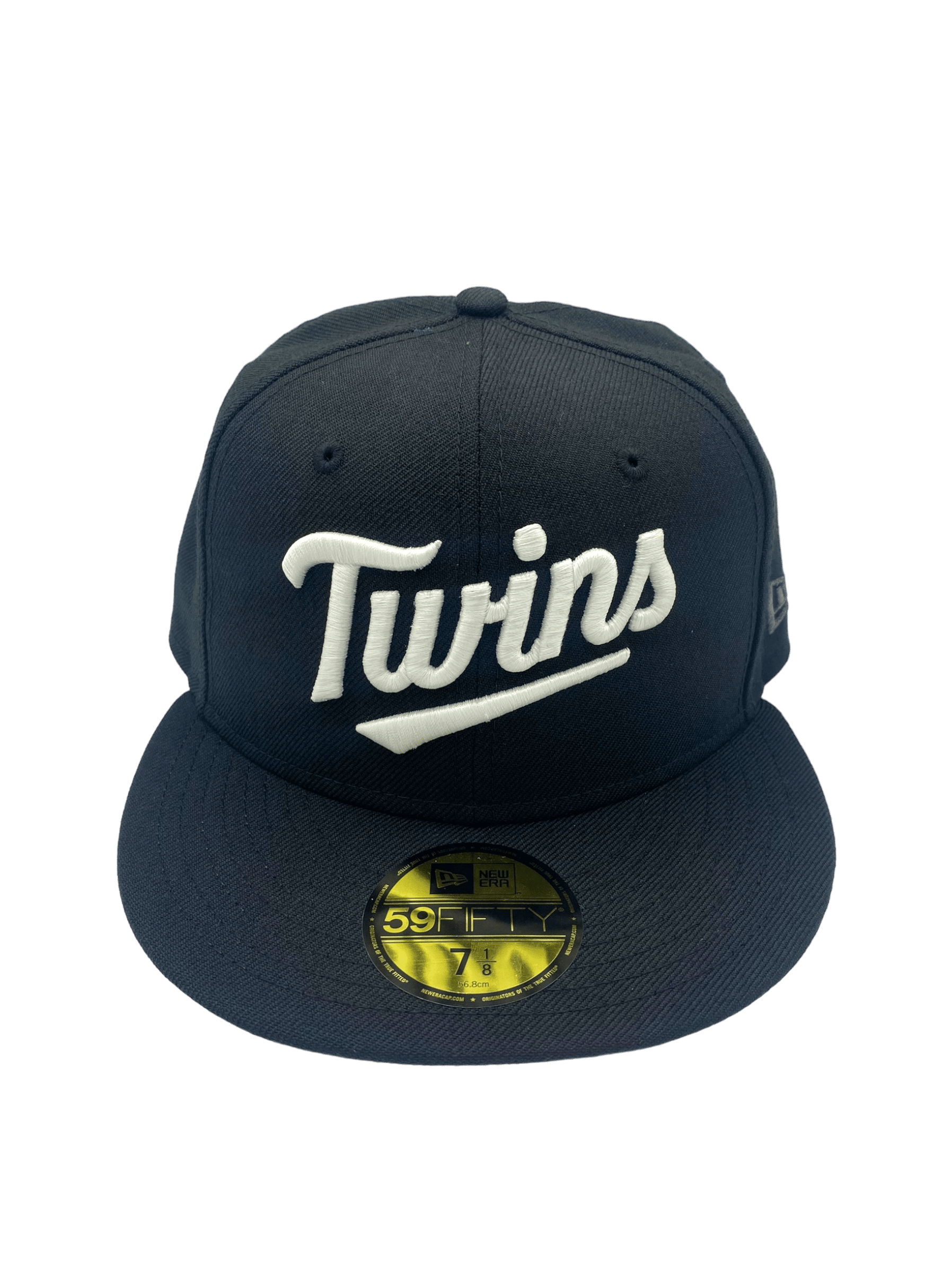 Minnesota Twins New Era Black and White Custom T Script 59FIFTY Fitted ...