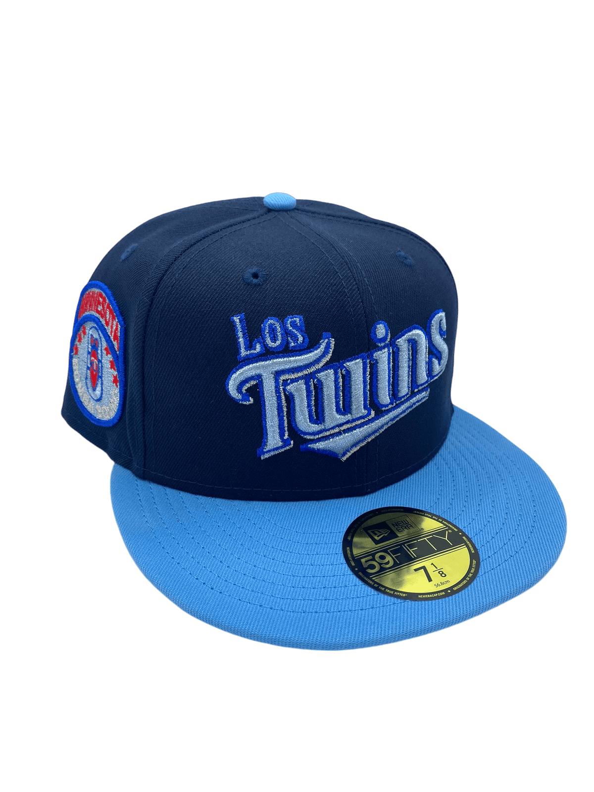 Minnesota Twins New Era Navy Los Twins Custom Side Patch 59FIFTY Fitte — Pro Image America