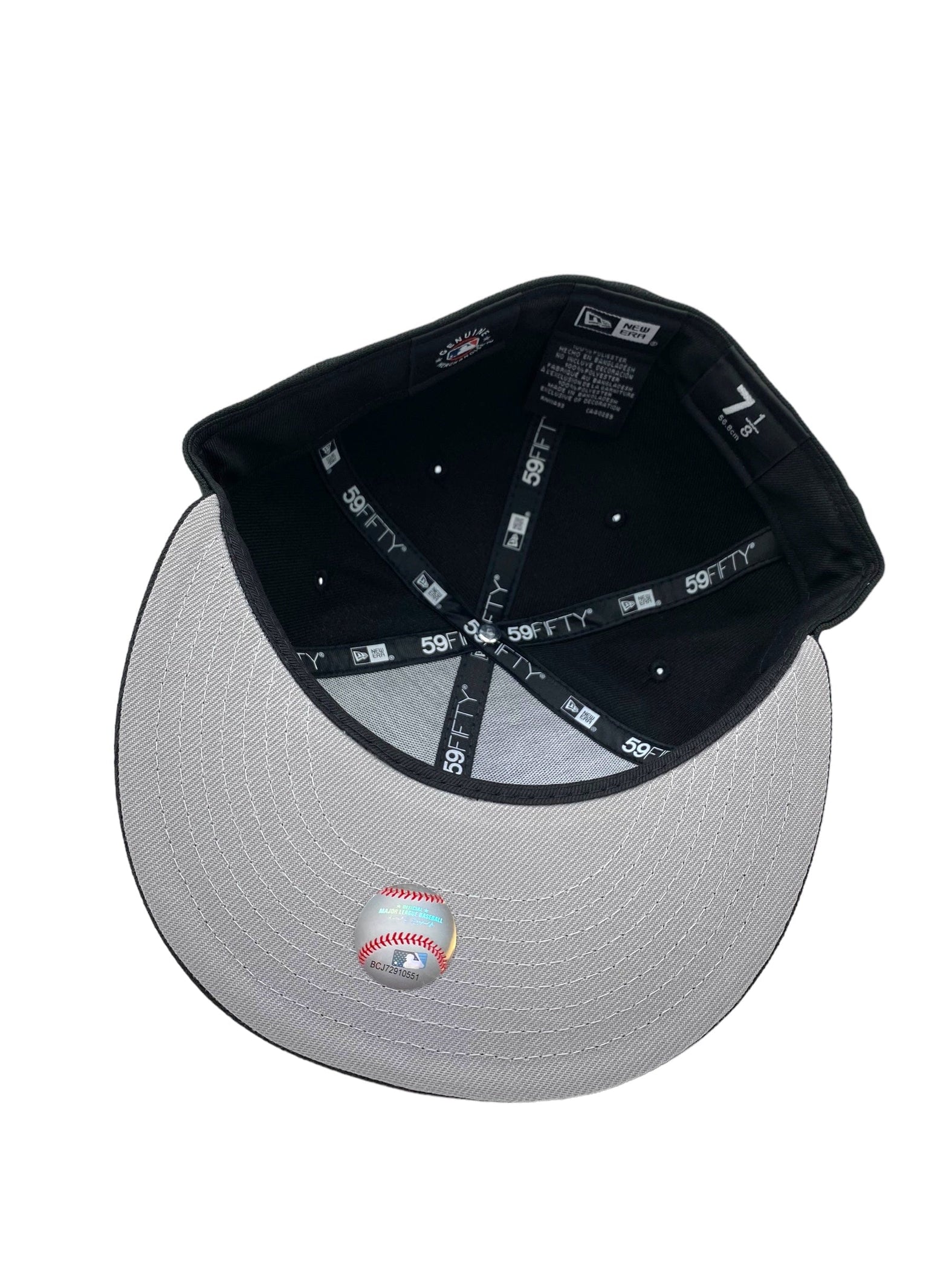 New York Yankees New Era Black/White Scripts 59FIFTY Fitted Hat - Men' — Pro Image America