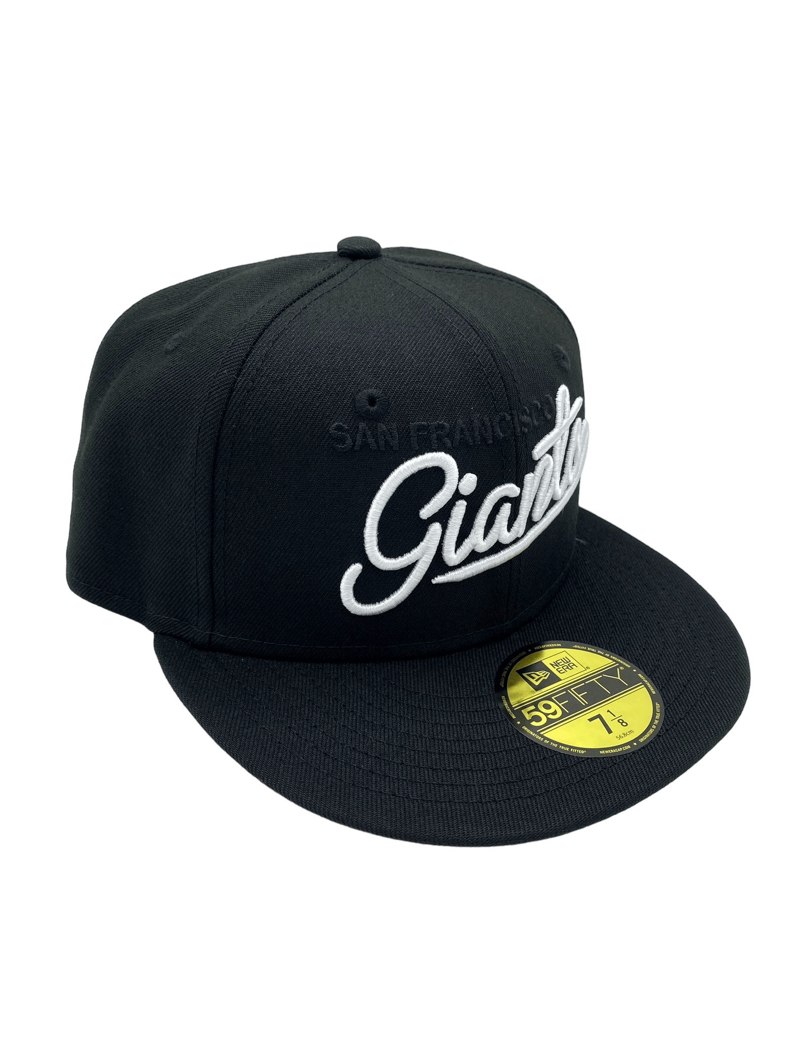 San Francisco Giants New Era Black/White Scripts 59FIFTY Fitted Hat - — Pro Image America
