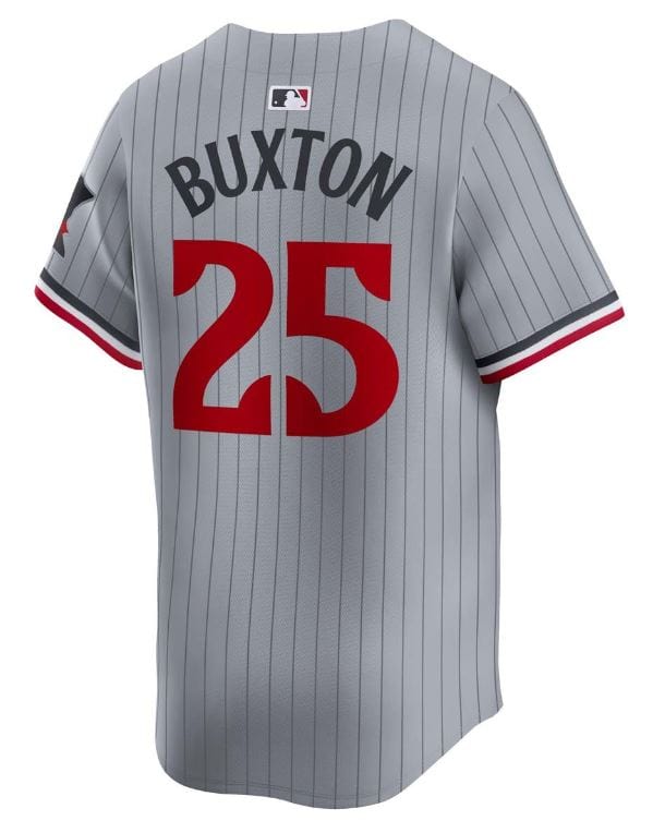 Men's Byron Buxton Minnesota Twins Nike Gray Away Limited Player Jerse ...